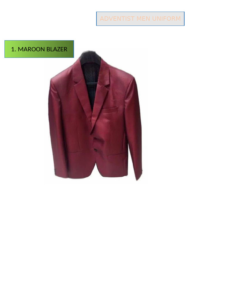 Adventist Men Uniform | PDF
