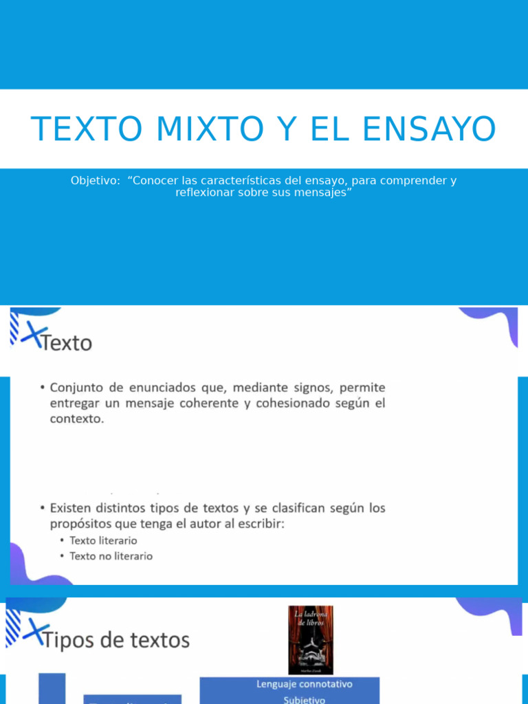 Texto Mixto y El Ensayo | PDF
