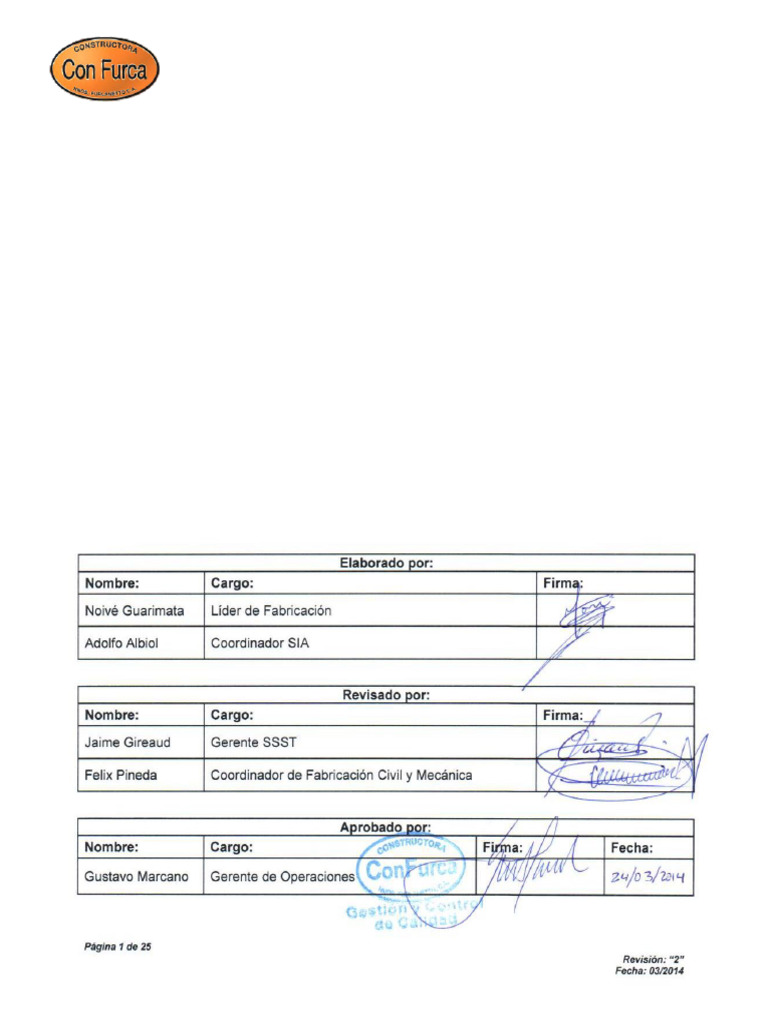 POP-017 Rev 2 OBRAS CIVILES Prefabricación y Construcción | PDF
