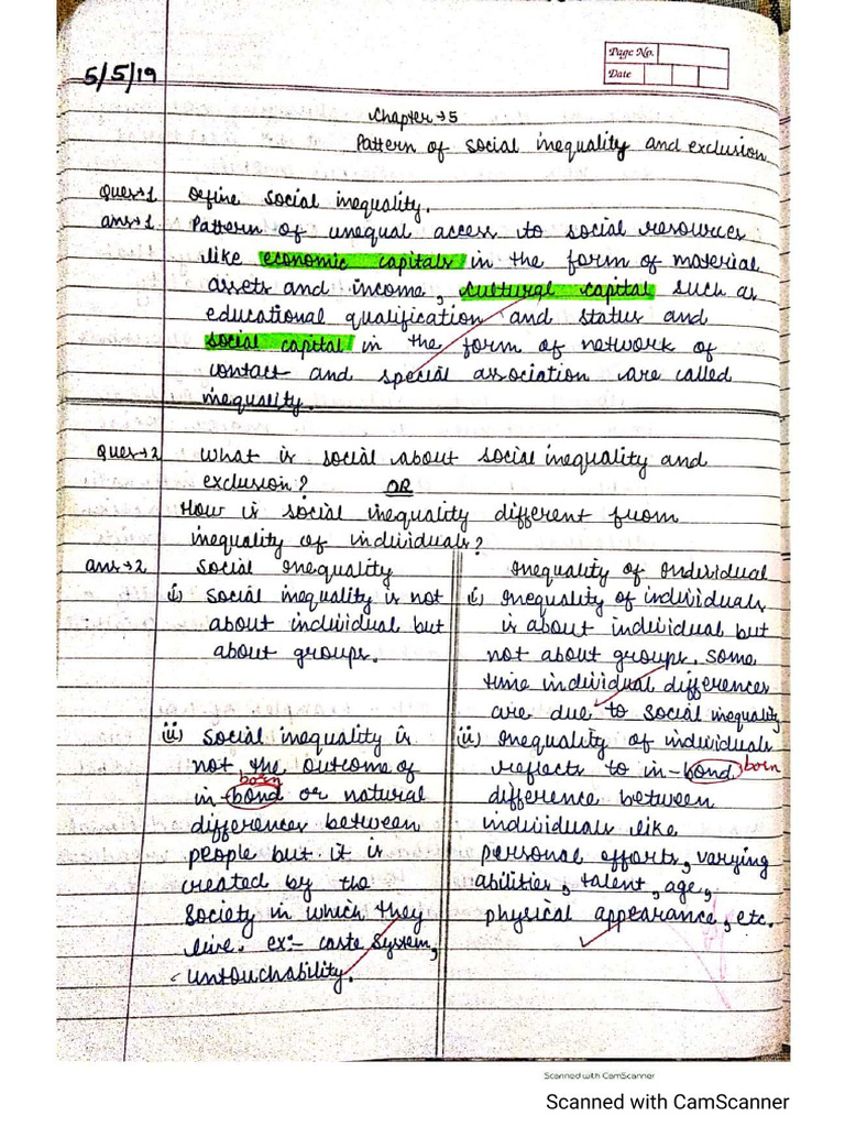 Ch 5 Patterns of Social Inequality and Exclusion | PDF