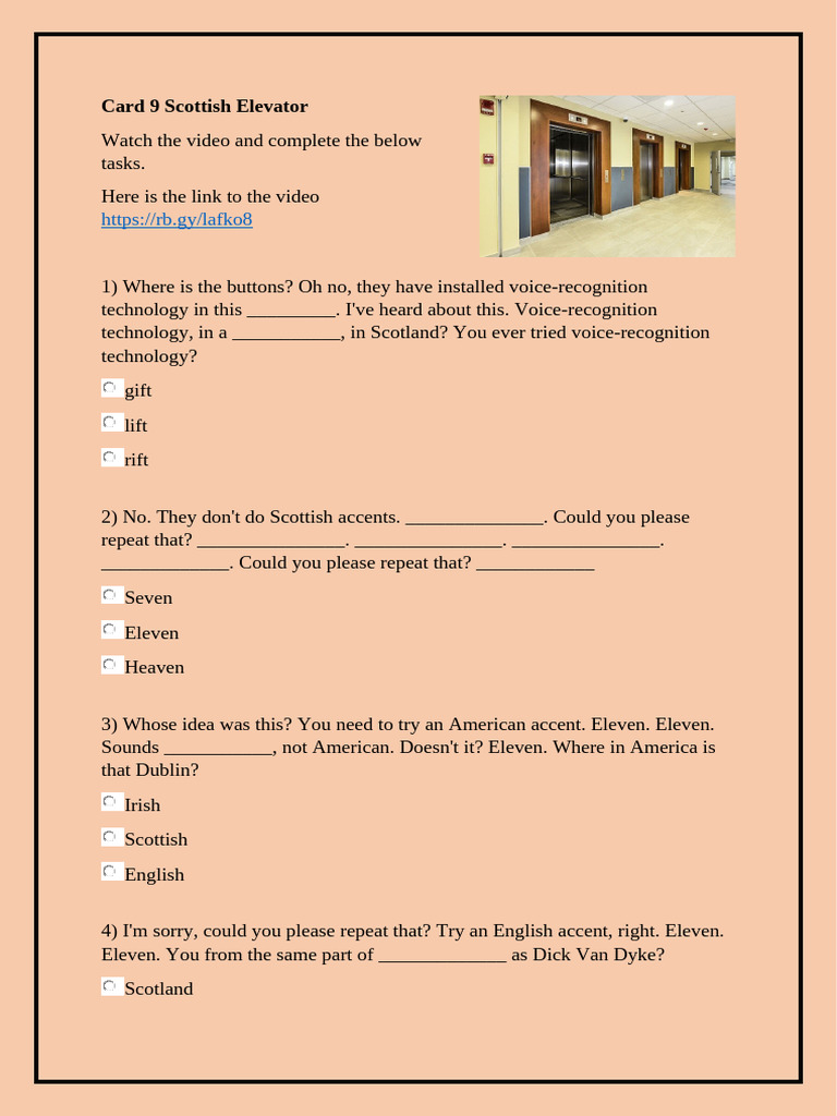Card 9 Scottish Elevator | PDF