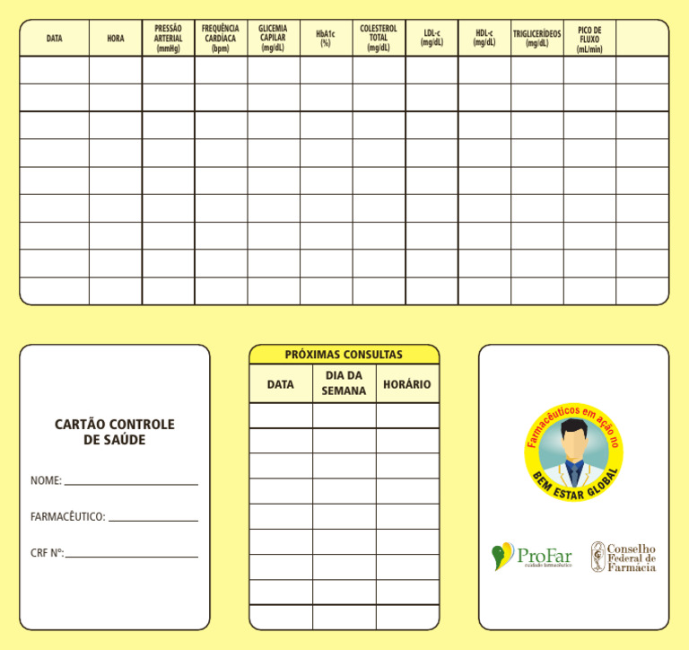 Cartão Controle de Saúde Do Paciente | PDF