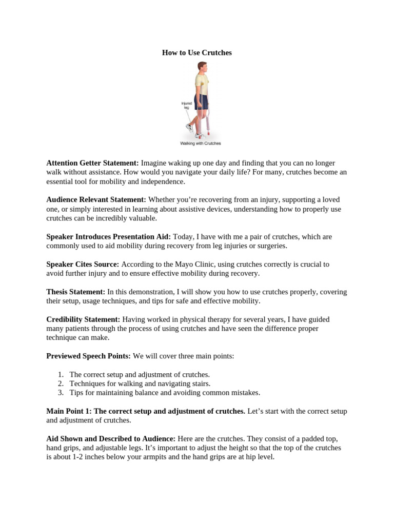 How To Use Crutches | PDF