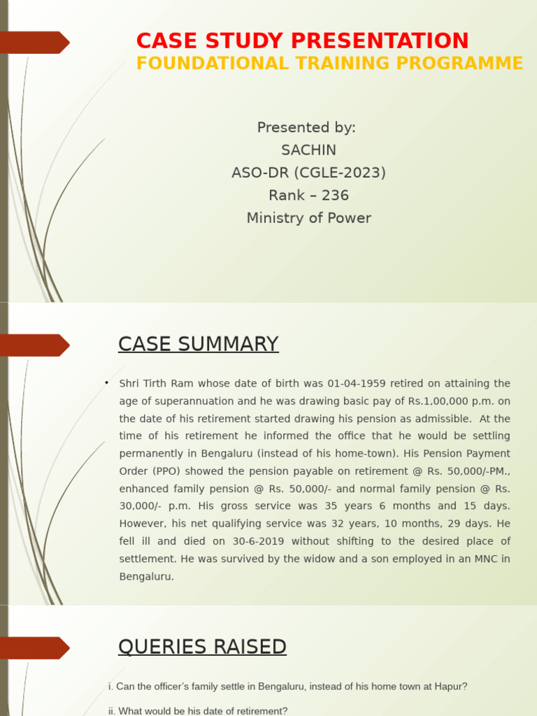 Case Study Sachin | PDF