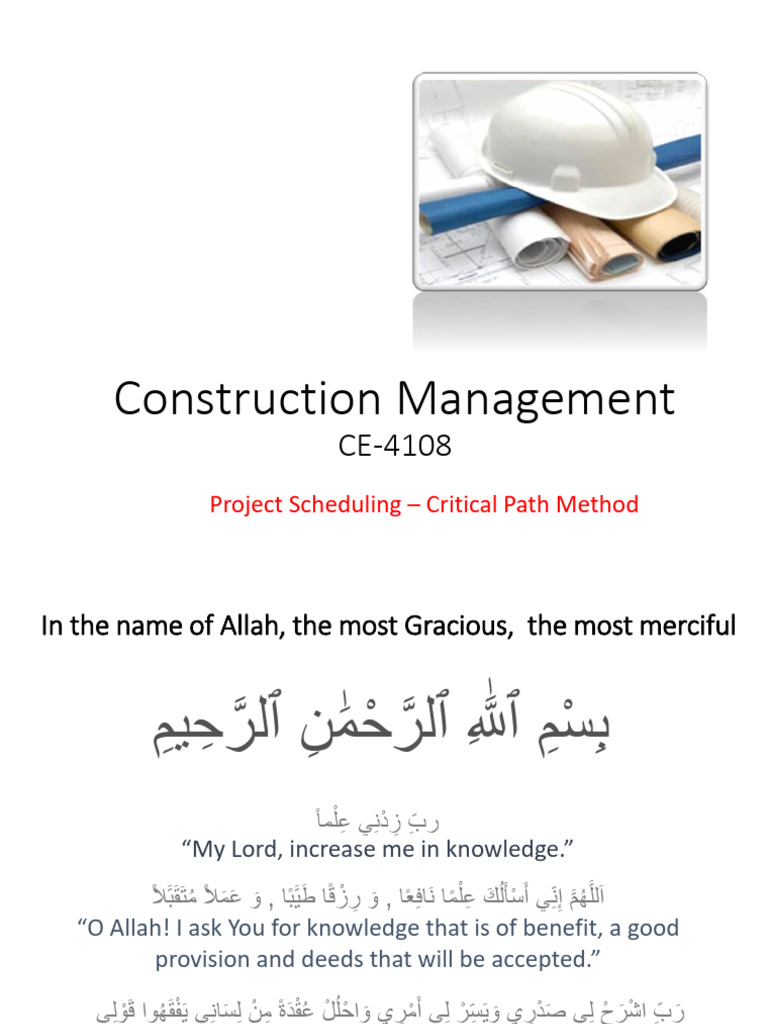 Lecture 3 Updated Project Scheduling - Critical Path Method | PDF Lecture 3 Updated Project Scheduling - Critical Path Method | PDF
