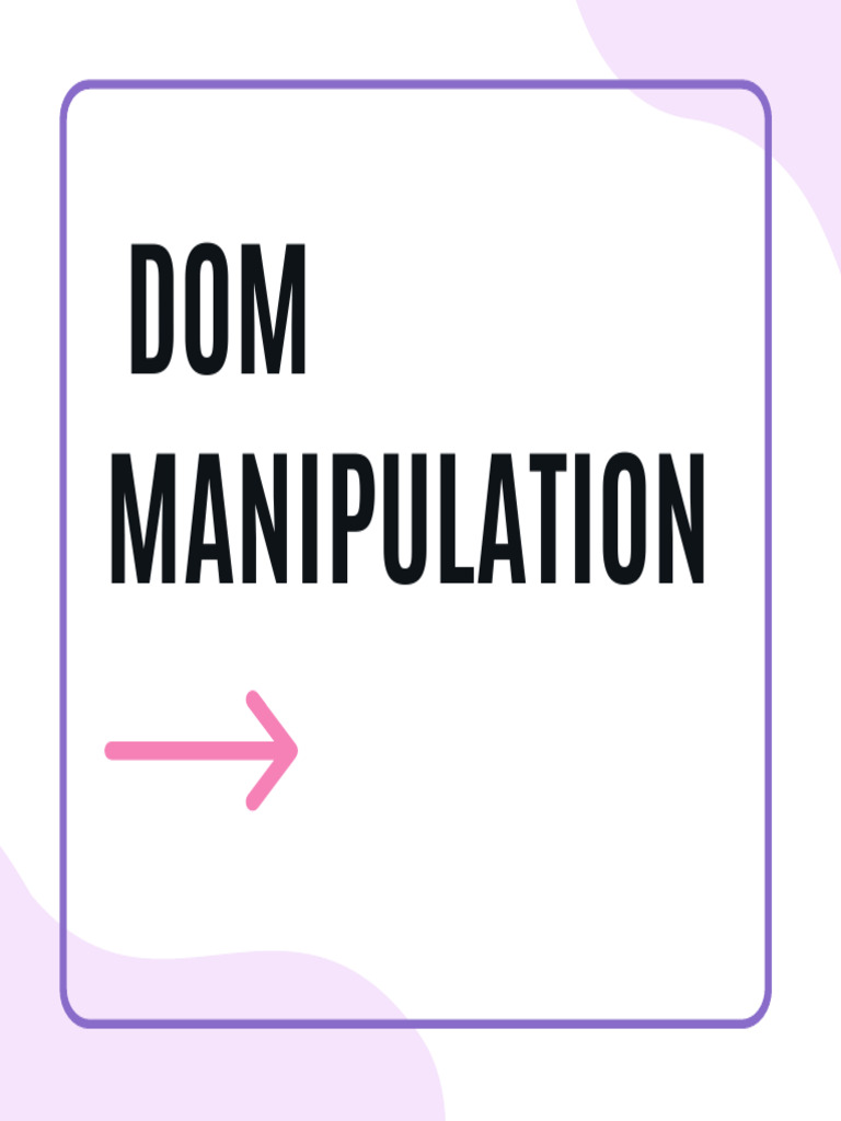 DOM manipulation | PDF