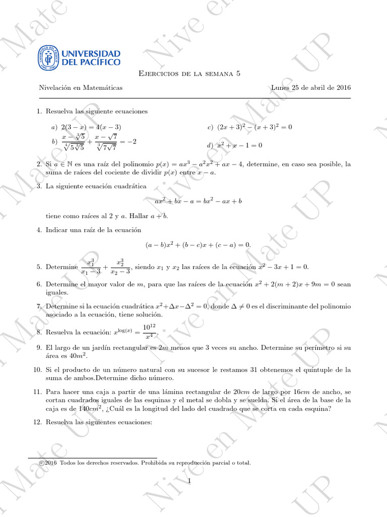 Semana5-ejercicios | PDF