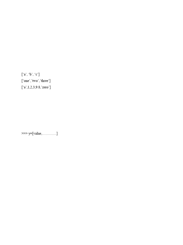 Topic 11 List Manipulation | PDF