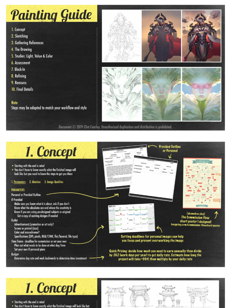 Painting Process Slides PDF | PDF