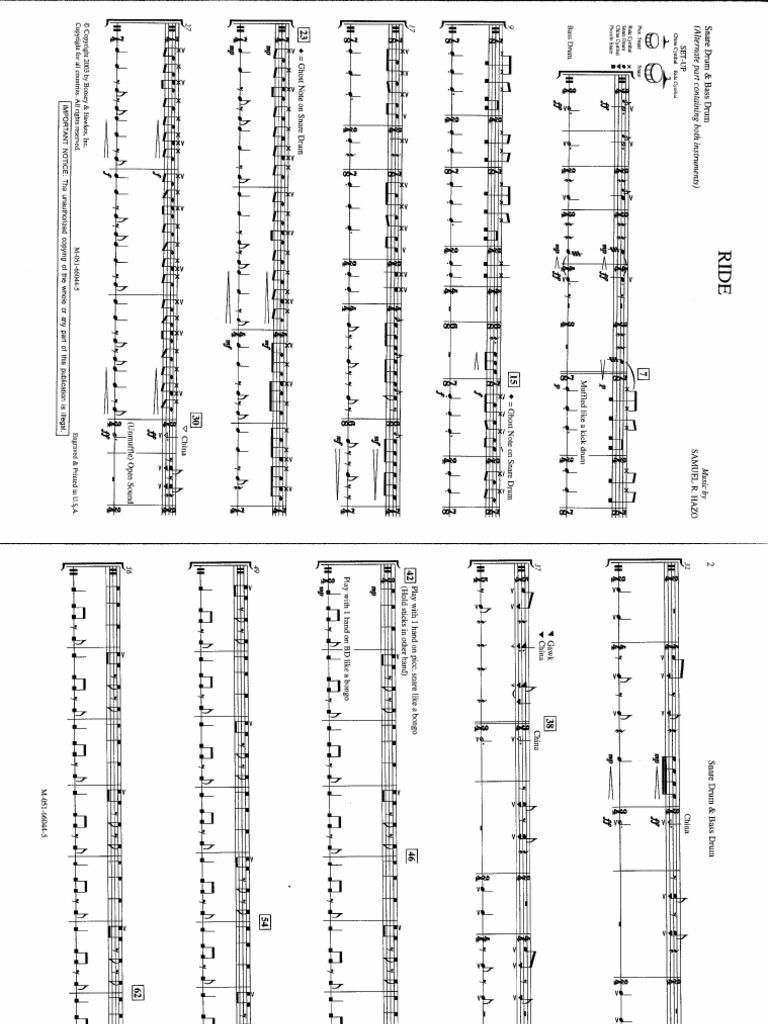 34 Ride Snare Bass Drum | PDF