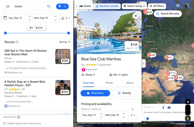 Blue Sea Club Marthas - Google Maps | PDF