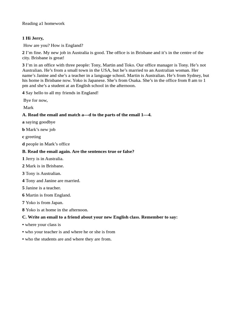 Reading A1 | PDF