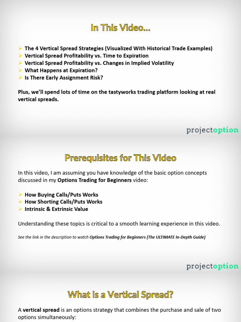 The Vertical Spread Options Strategies (The ULTIMATE In-Depth Guide) | PDF