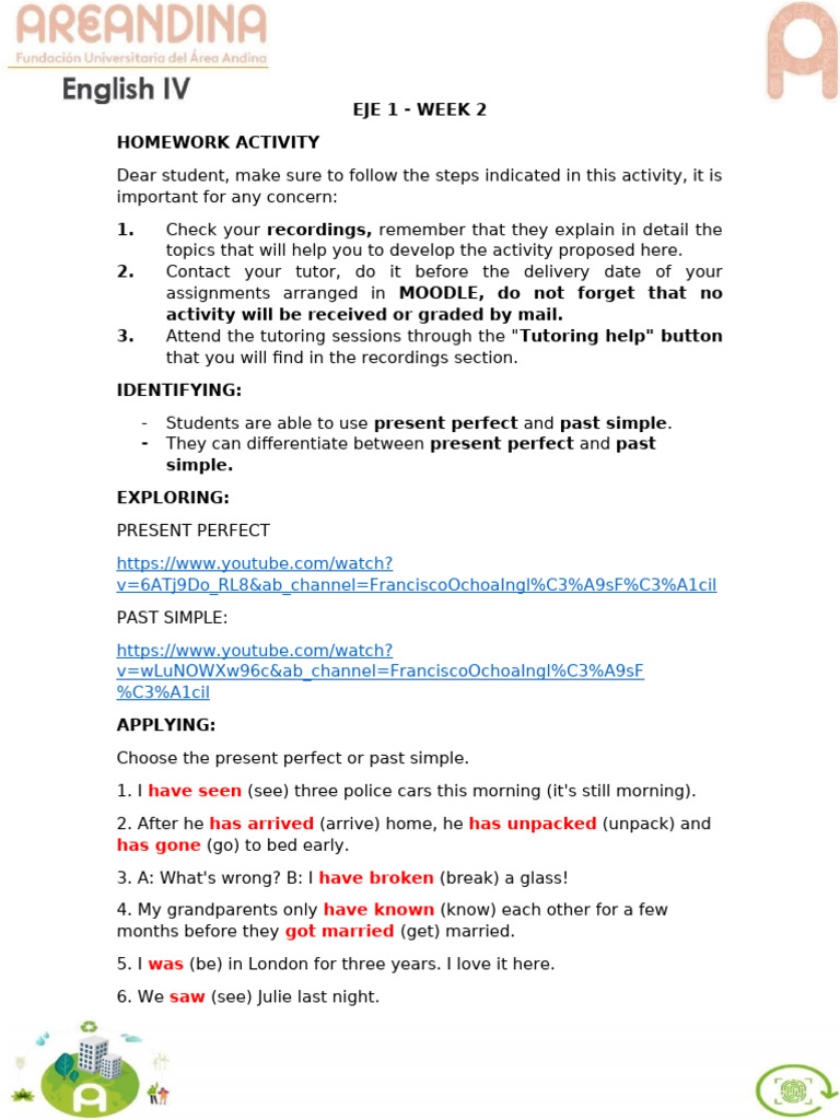 English 4 - EJE 1 - Week 2 | PDF | Career & Growth