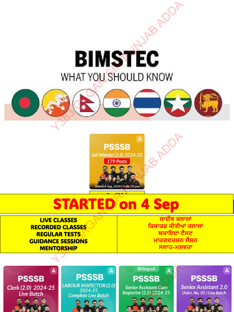 Bimstec-5 September 2024 - Watermark | PDF