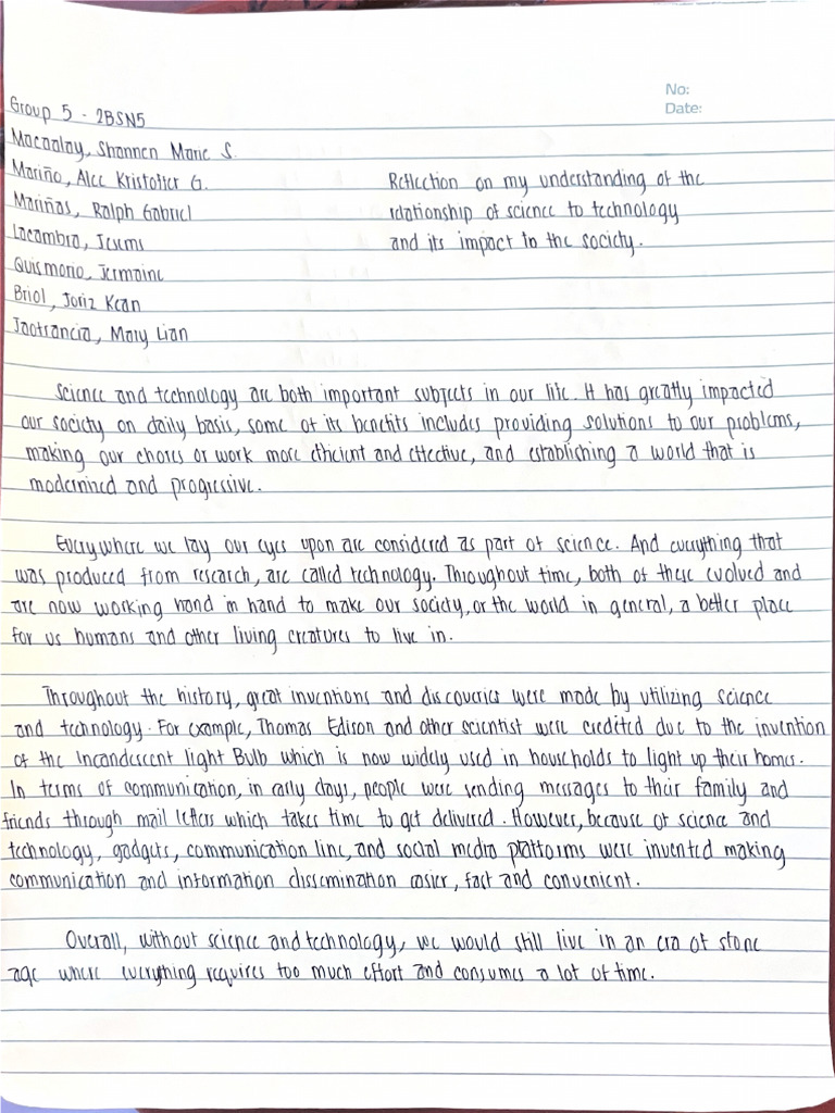 Group 5 Reflection - 2BSN5 | PDF