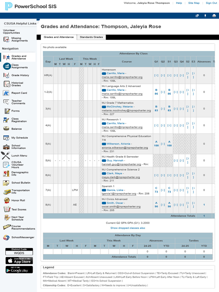 Grades and Attendance | PDF
