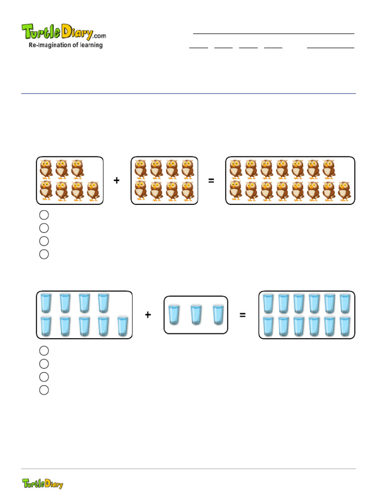 Addition Sentences Within 20 | PDF | Computers