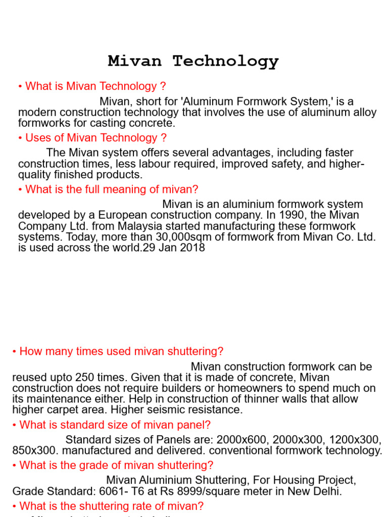 Mivan Technology | PDF
