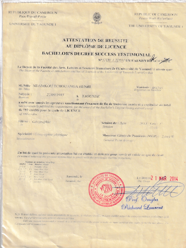 Diplome de Licence | PDF