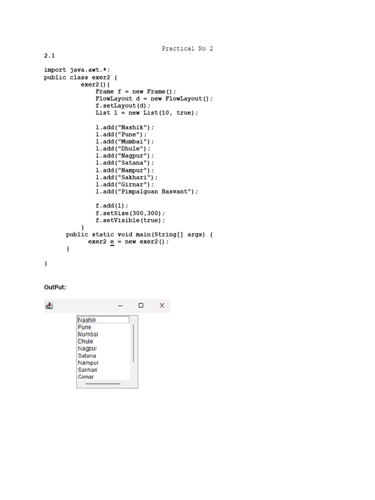 Practical No 2 | PDF