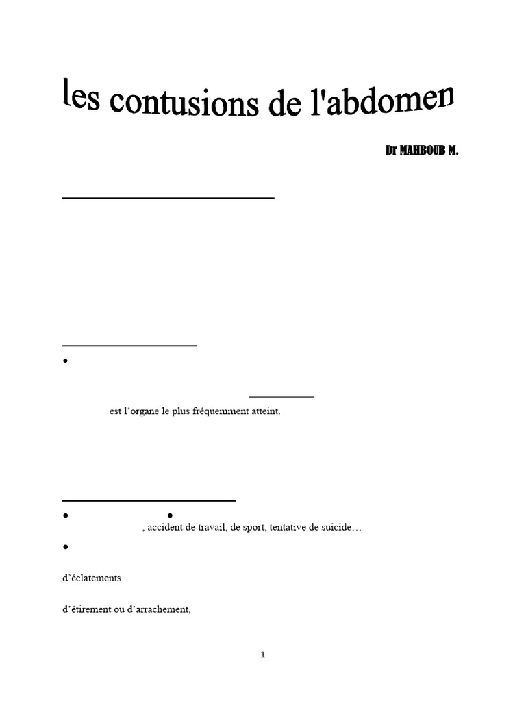 28.04.contusions de L'abdomen | PDF