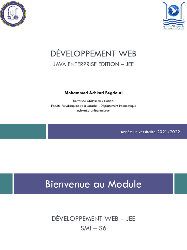 Développement Web: Java Enterprise Edition - Jee | PDF