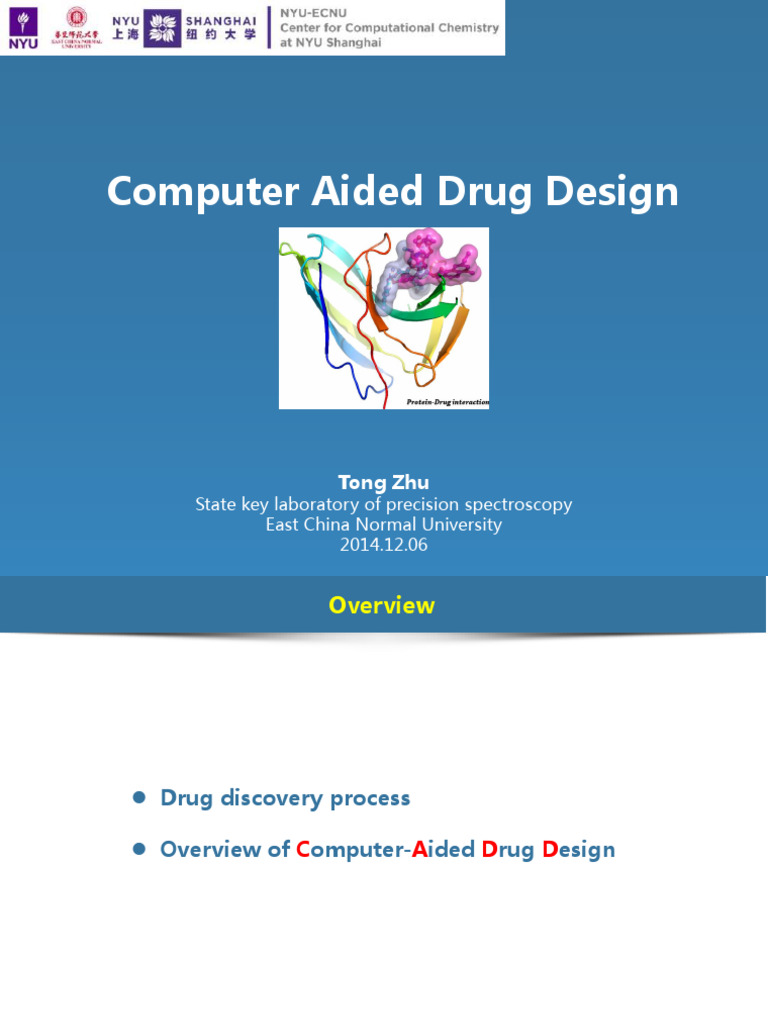 Tong Zhu, Computer Aided Drug Design | PDF