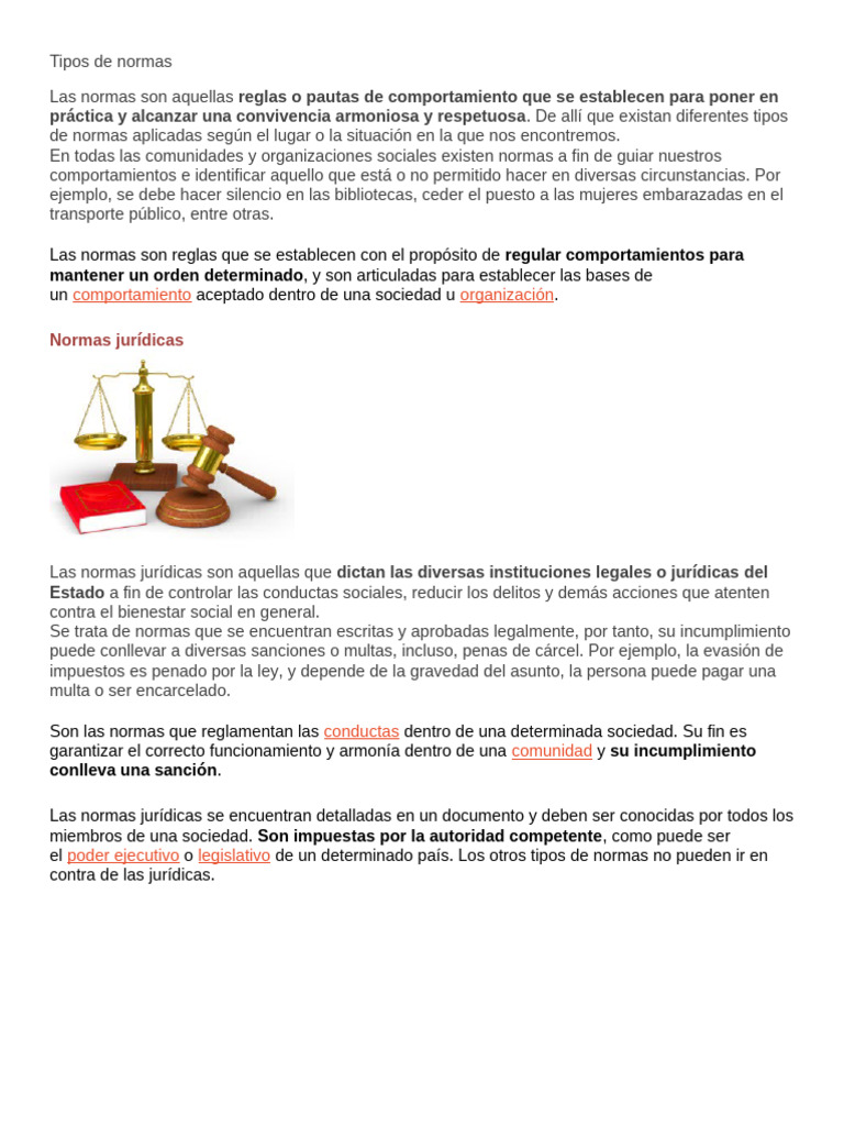 Tipos de Normas | PDF
