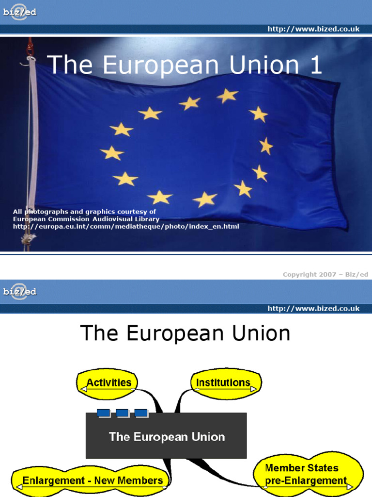 The European Union 1: All Photographs and Graphics Courtesy of European ...