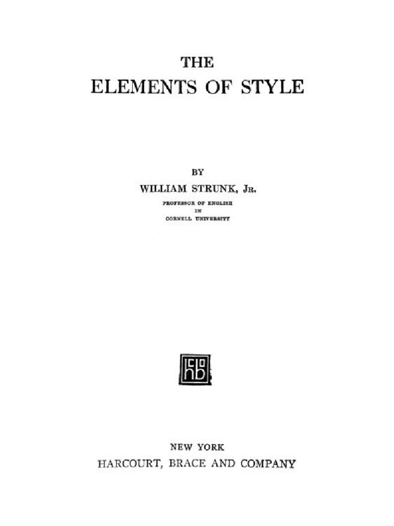 The Elements of Style | PDF