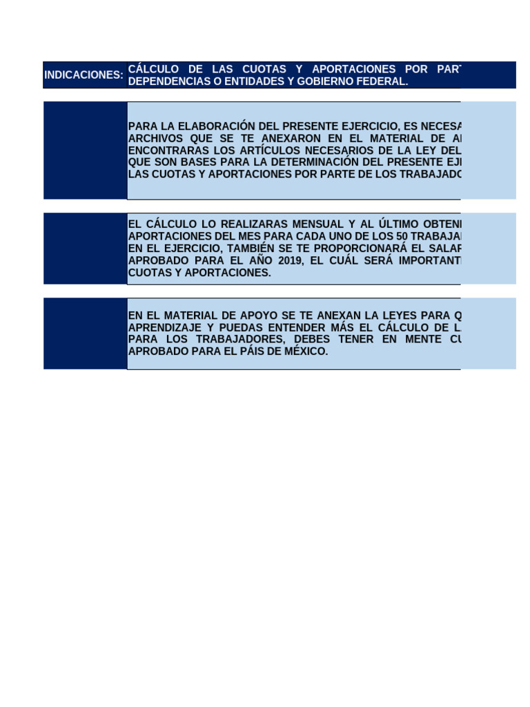 Indicaciones: Cálculo de Las Cuotas Y Aportaciones Por Parte de Los ...