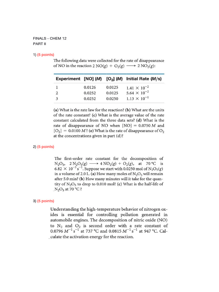 Chem-12-Questions | PDF