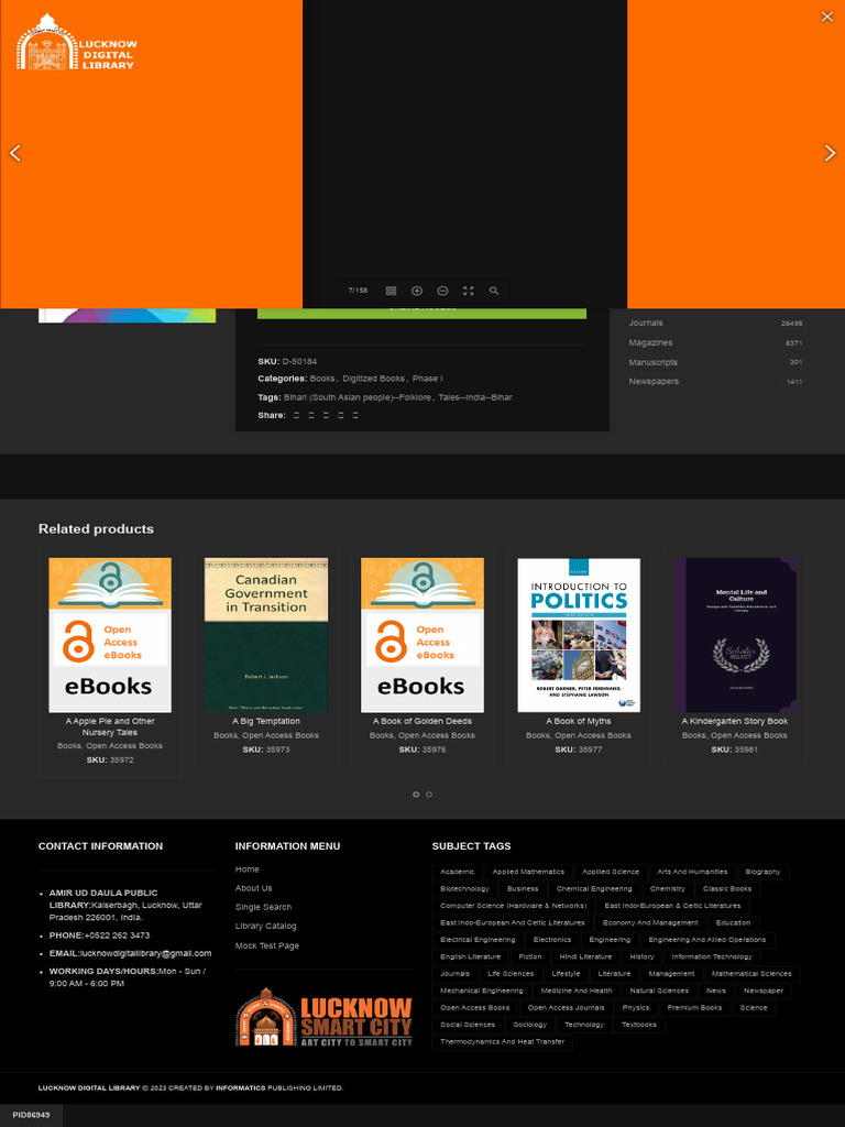 Folk Tales of Bihar by Chaudhury, P. C. Roy - Lucknow Digital Library | PDF