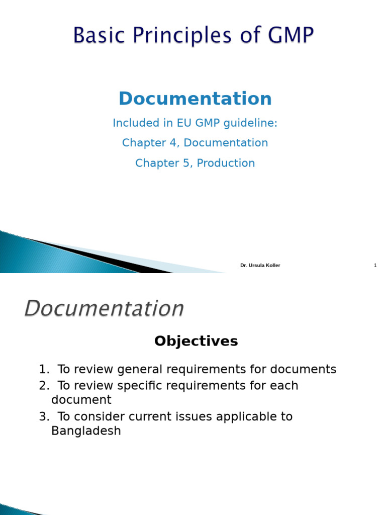 EU GMP Documentation Guidelines | PDF | Specification (Technical ...