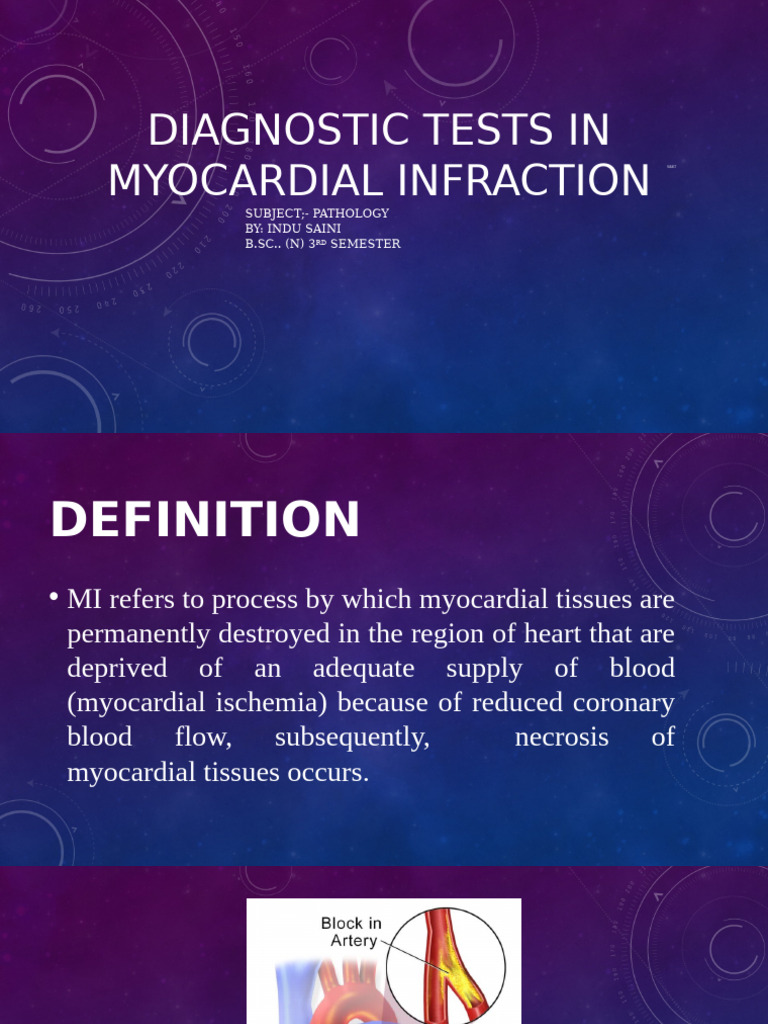 Diagnostic Tests in Myocardial Infraction-1 | PDF