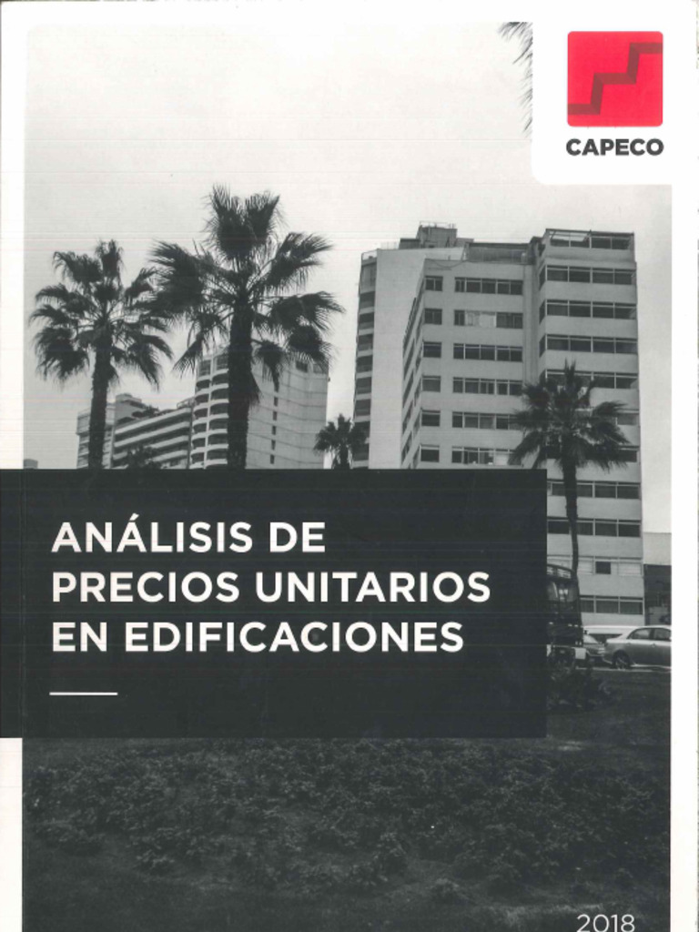 Libro Analisis de Precios Unitarios en Edificaciones Capeco | PDF