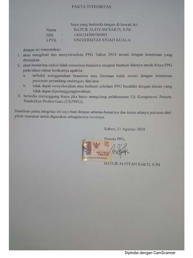 Fakta Integritas | PDF