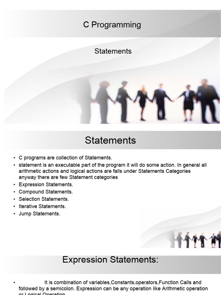 C Programming Statements | PDF C Programming Statements | PDF
