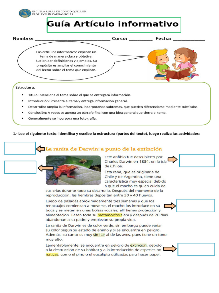 Guía Articulo Informativo | PDF