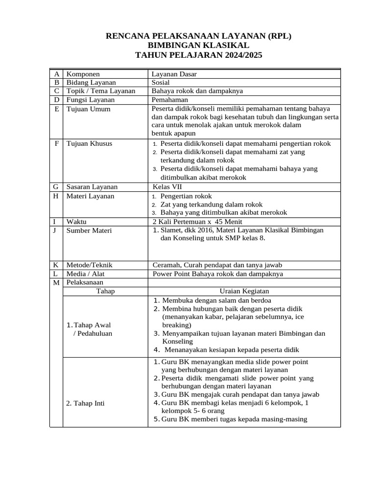 RPL Bahaya Rokok | PDF