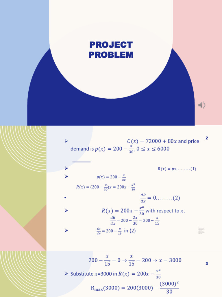 Project Calculus1 | PDF | Profit (Economics) | Teaching Methods & Materials Project Calculus1 | PDF | Profit (Economics) | Teaching Methods & Materials