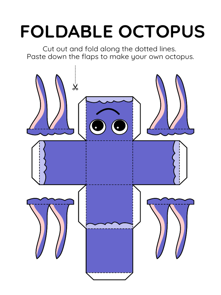 Foldable Animals Origami Worksheet in Colorful Lined Illustrative ...