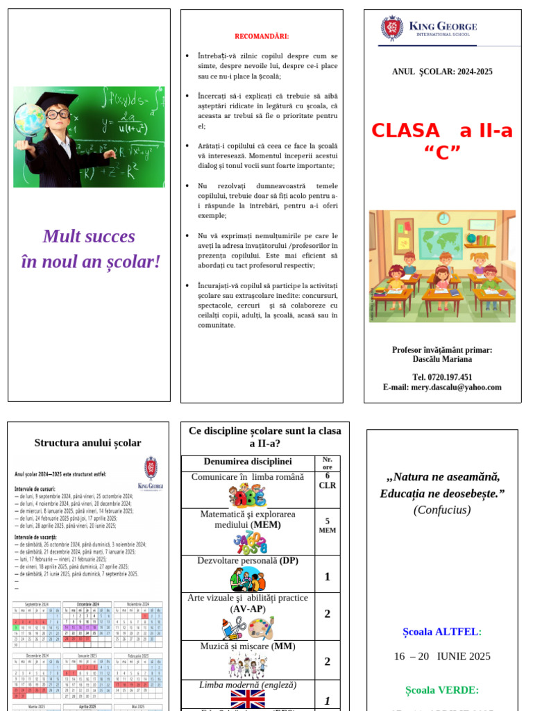 Pliant Clasapregatitoare Format Editabil-1 | PDF