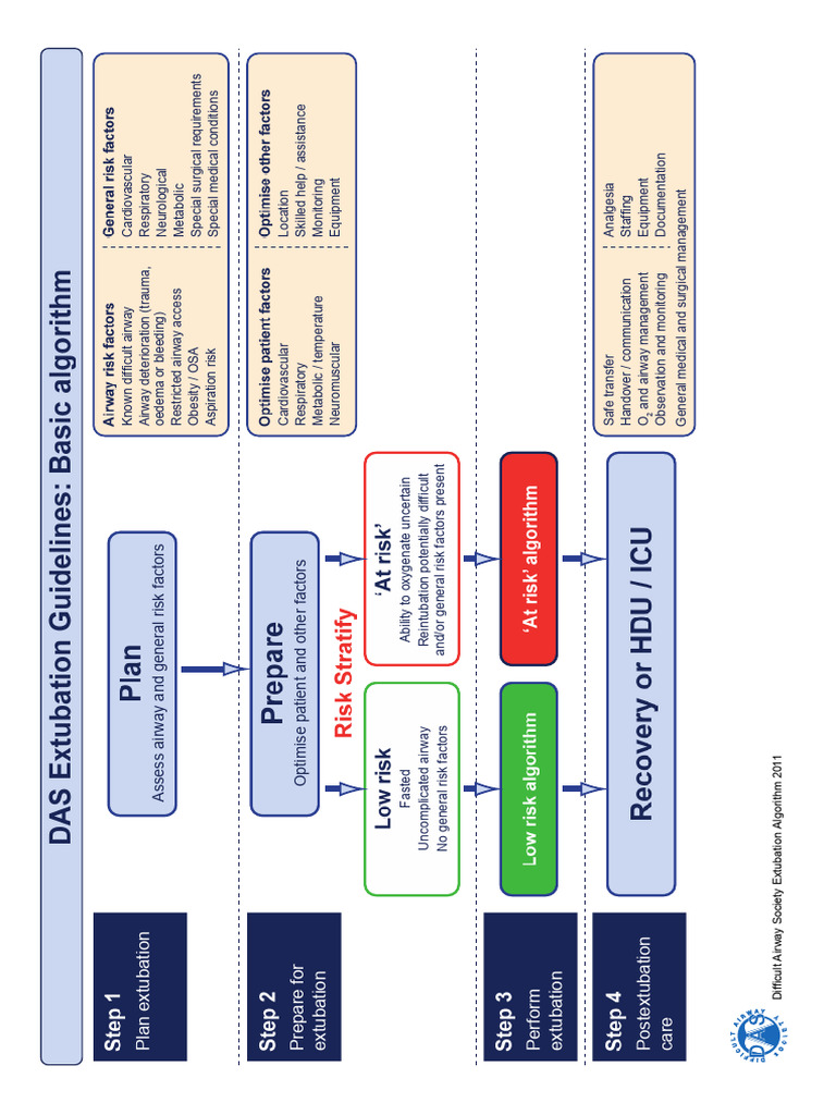 DASExtubation Guidelines Basic Algorithm | PDF