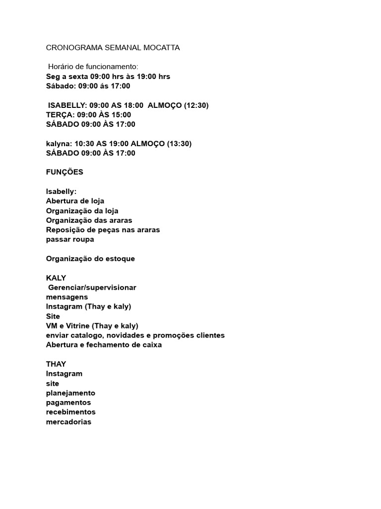 Treinamento em Equipe Mocatta | PDF