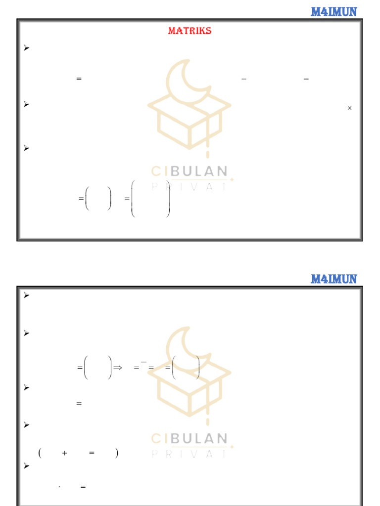 Pertemuan 4 Matriks | PDF