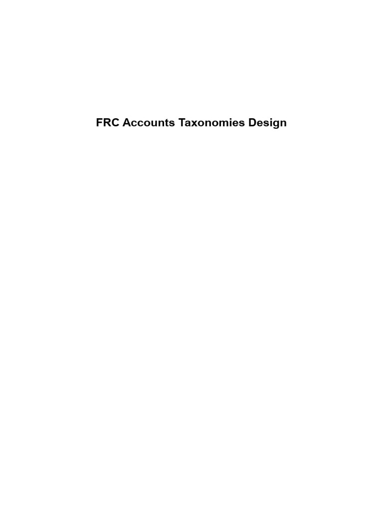 FRC Accounts Taxonomies Design 2019 05 28 Final | PDF