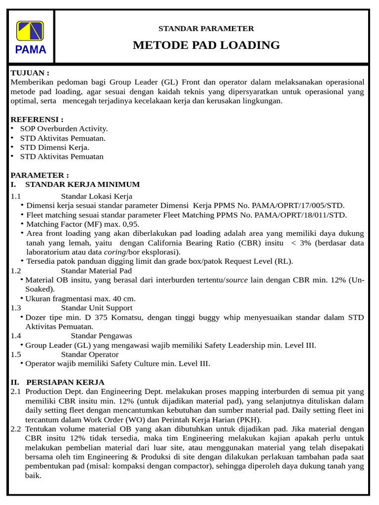 STD Metode Pad Loading | PDF