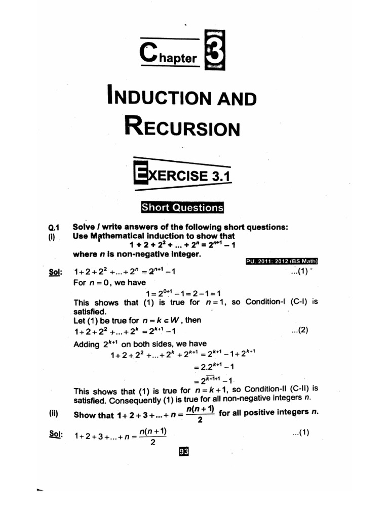 Discreet Mathematics (Chapter 3) Solutions | PDF